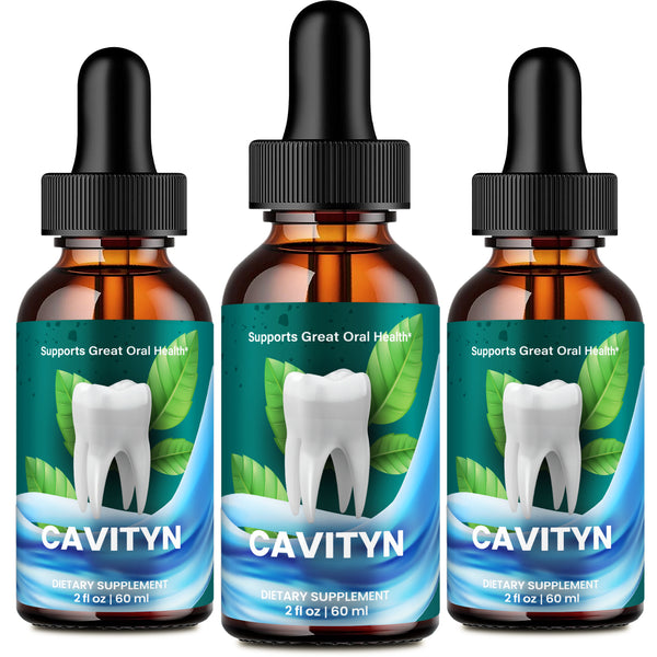 Cavityn Dental Health Supplement Liquid Drops for Teeth and Gums (3-Pa ...