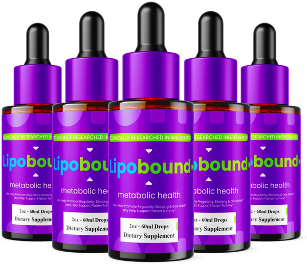 LipoBound Drops, Lipo Bound Supplement (5 pack 120 servs ...