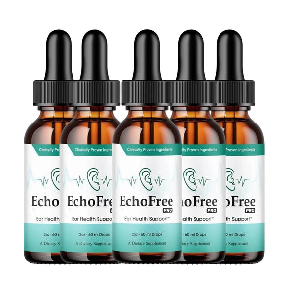 Echo Free Pro Healthy Ear Support Echo Free Pro Liquid Drops (5 Pack ...